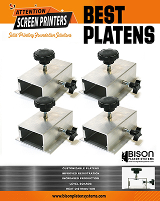 Bison Platen Innovative Screen Printing Platens and Brackets